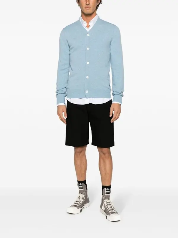Play Comme Des Garcon V-neck Buttoned Cardigan - Blue