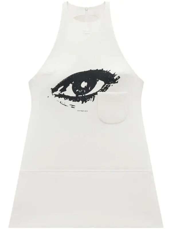COURREGES Graphic-print Mini Dress