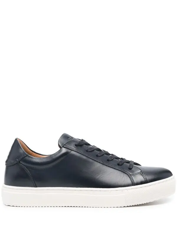 Boggi Milano Panelled Leather Sneakers - Blue