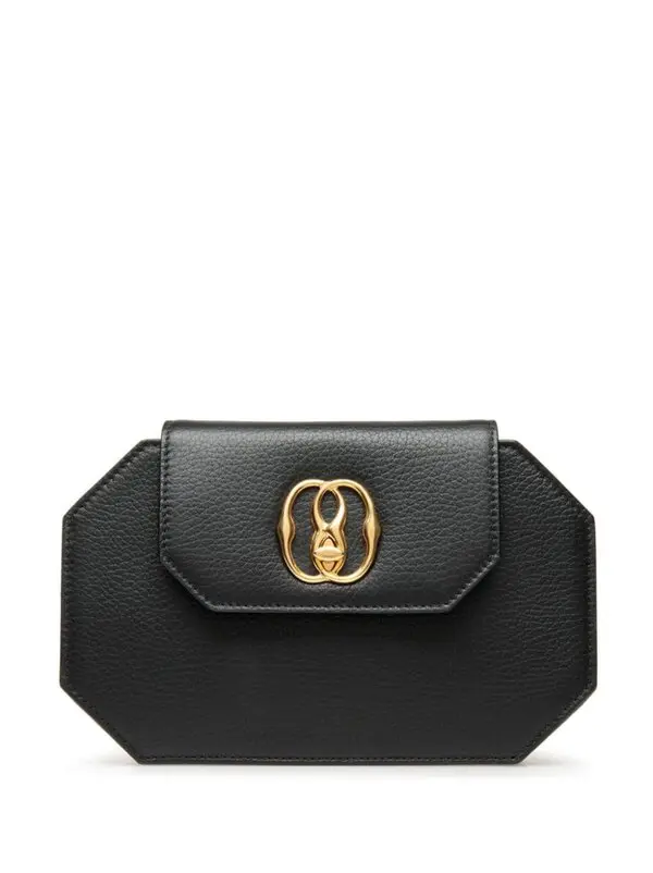 Bally Emblem Octogone Leather Mini Bag