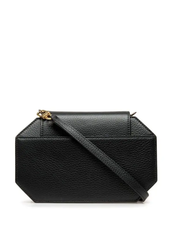 Bally Emblem Octogone Leather Mini Bag