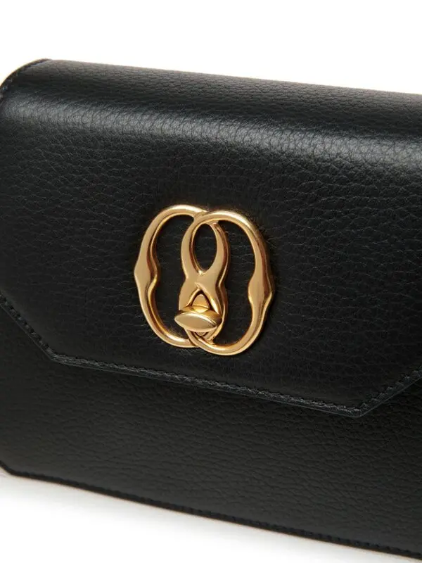 Bally Emblem Octogone Leather Mini Bag