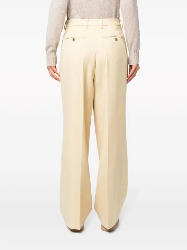 AMI Paris Wide-leg Tailored Trousers - Neutrals