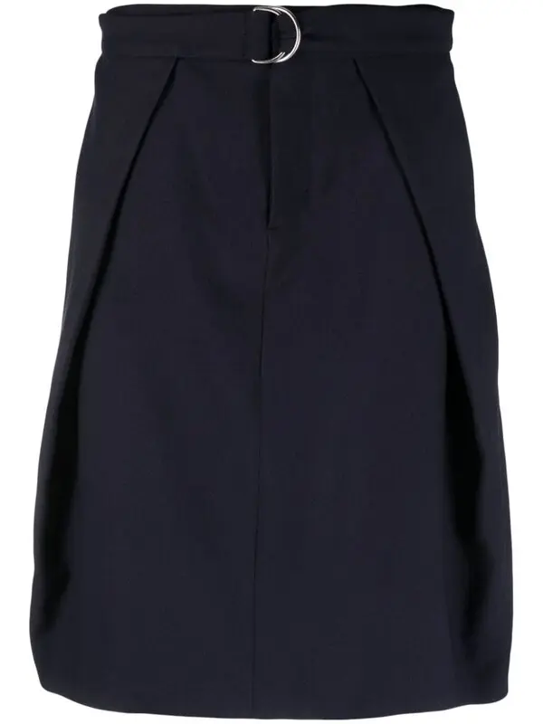 AMI Paris D-ring Buckle Midi Skirt