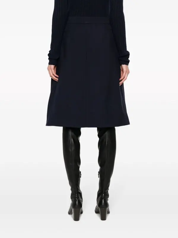 AMI Paris D-ring Buckle Midi Skirt