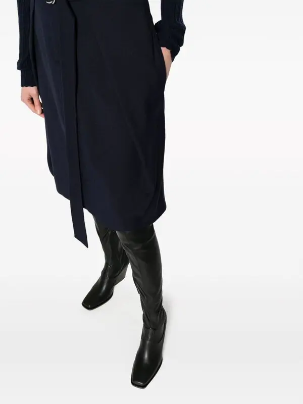 AMI Paris D-ring Buckle Midi Skirt