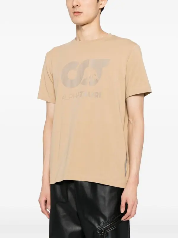 ALPHA TAURI Logo-print Stretch-cotton T-shirt