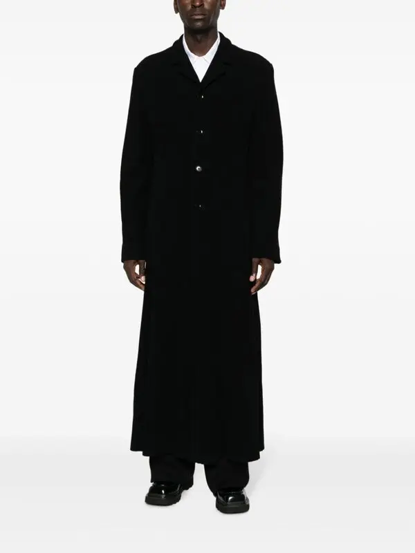 Yohji Yamamoto Notched-lapel Single-breasted Coat