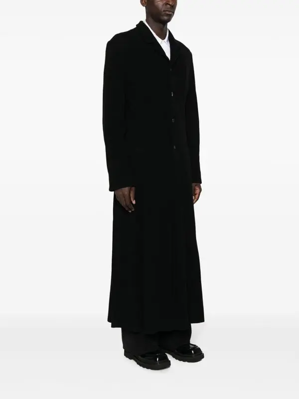 Yohji Yamamoto Notched-lapel Single-breasted Coat