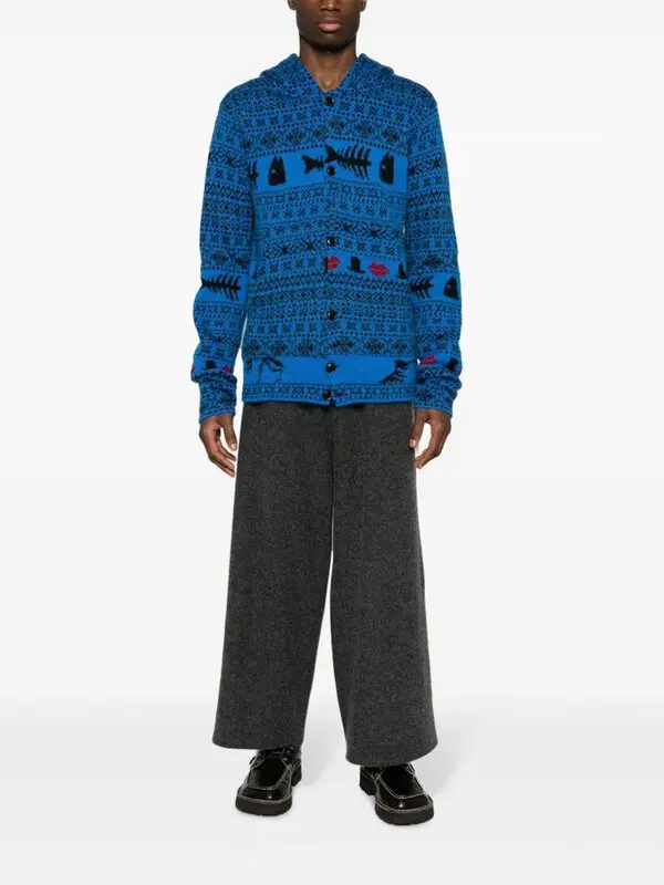 Yohji Yamamoto Fair-isle Cardigan