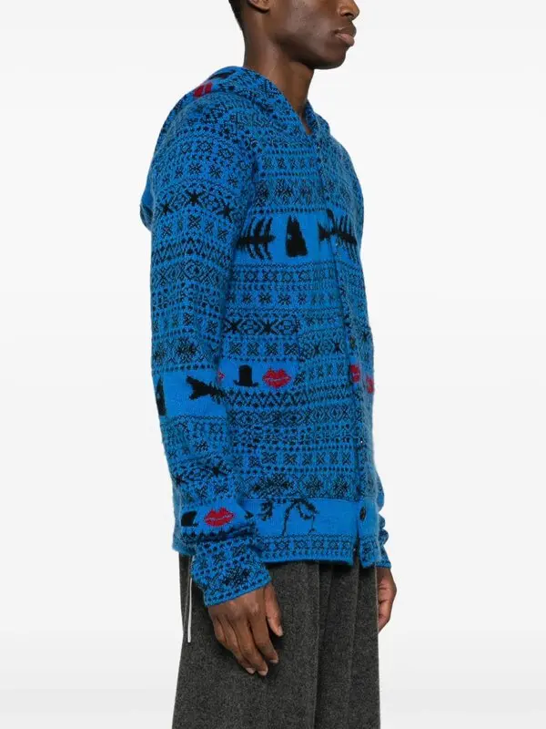 Yohji Yamamoto Fair-isle Cardigan