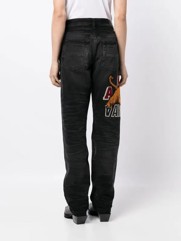 Amiri Varsity Tiger Straight-leg Jeans