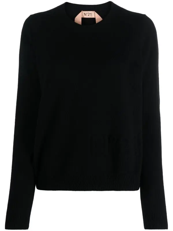 N°21 Logo-patch Crew-neck Jumper