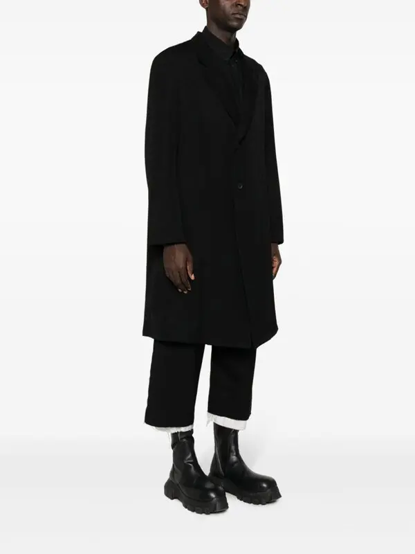 Yohji Yamamoto Single-breasted Wool Coat