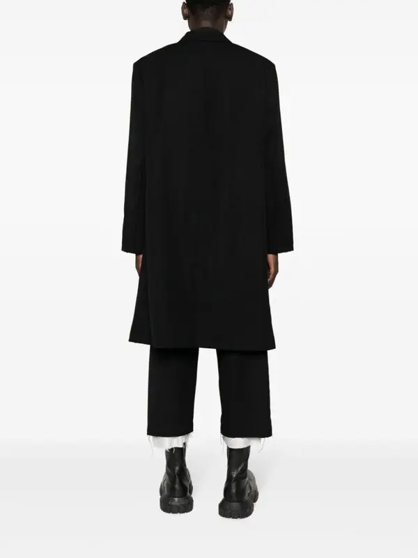 Yohji Yamamoto Single-breasted Wool Coat