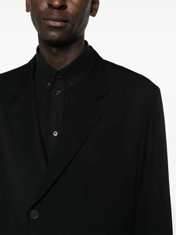 Yohji Yamamoto Single-breasted Wool Coat
