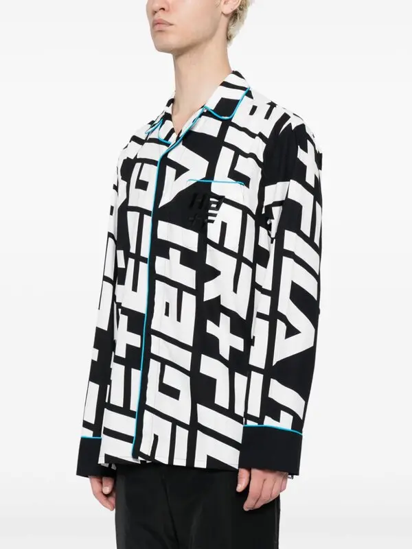 HAIDER ACKERMANN Monogram-print Cotton Shirt