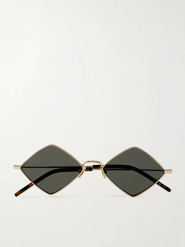 Saint Laurent Lisa Square-frame Sunglasses - Gold