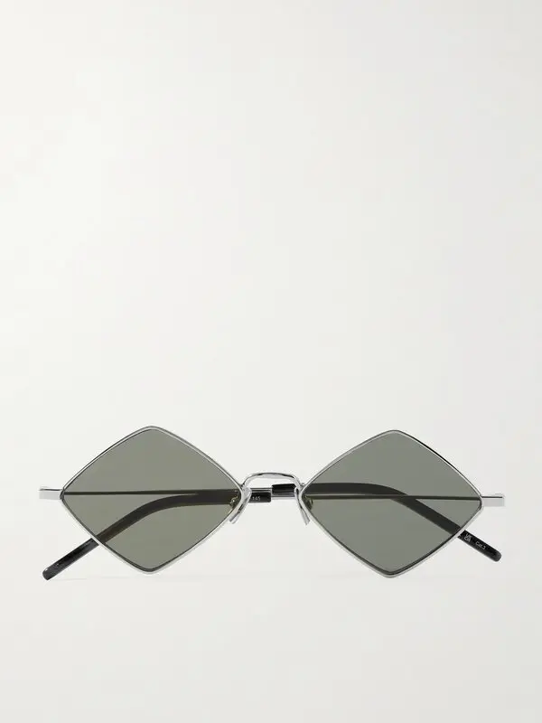 Saint Laurent Lisa Square-frame Sunglasses - Silver