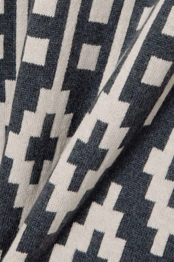 Brunello Cucinelli Wool, Cashmere, And Silk-blend Jacquard Sweater