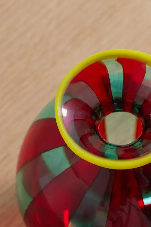 La DoubleJ Mini Ciccio Striped Murano Glass Vase