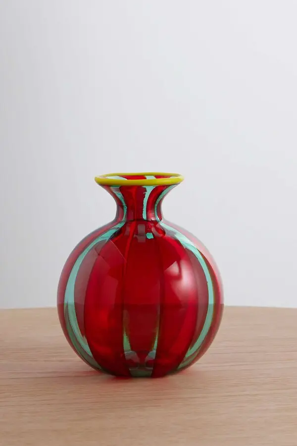 La DoubleJ Mini Ciccio Striped Murano Glass Vase