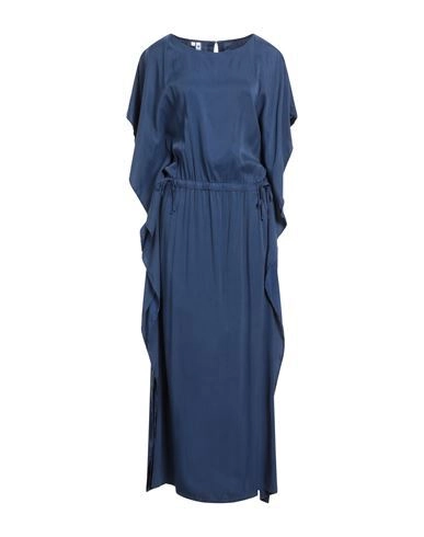 European Culture Maxi Dress Size Cupro, Rayon, Rubber - Navy
