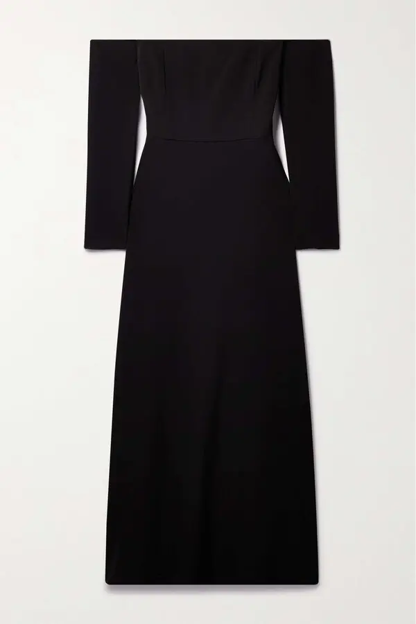 Bernadette Edie Off-the-shoulder Crepe Maxi Dress