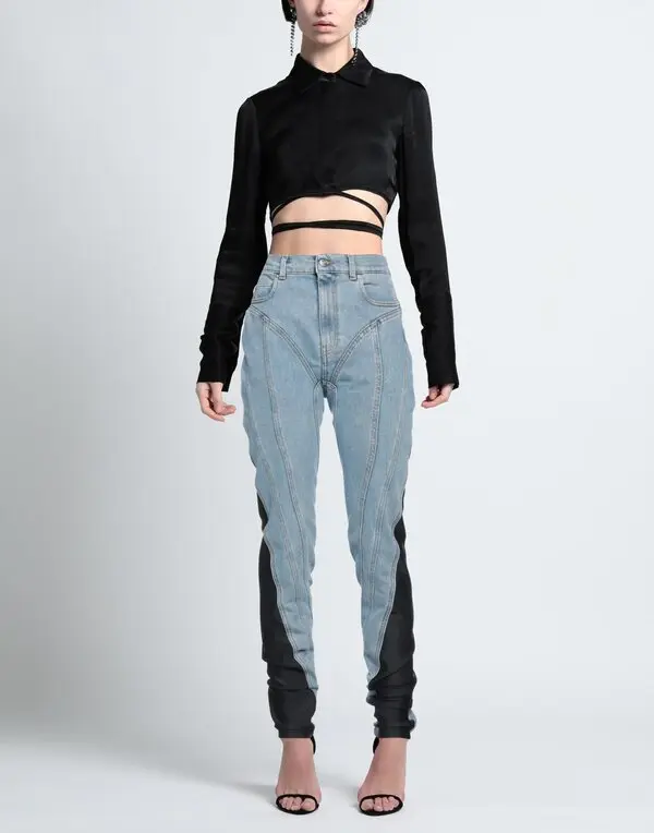 MUGLER Cotton-blend Skinny Jeans