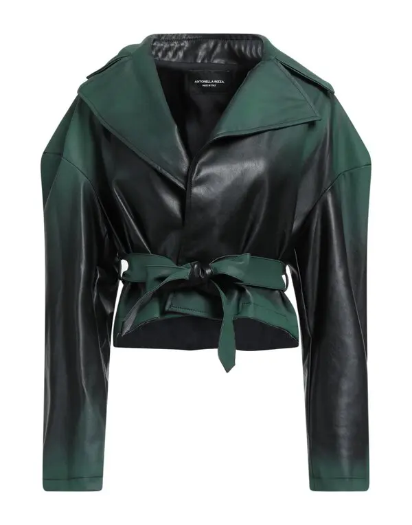 ANTONELLA RIZZA Coated Blazer With Belt - Green