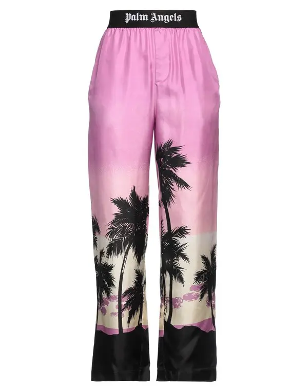 Palm Angels Printed Satin Pants