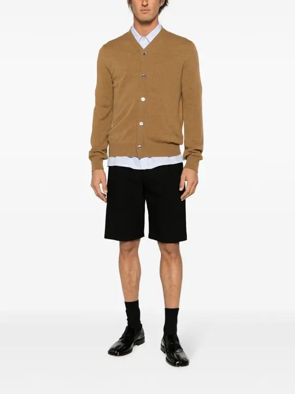 Play Comme Des Garcon V-neck Buttoned Cardigan - Brown