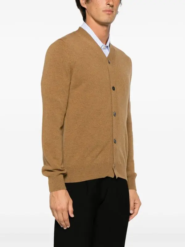 Play Comme Des Garcon V-neck Buttoned Cardigan - Brown