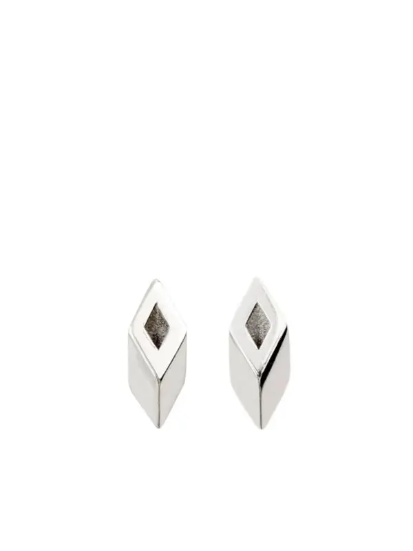 Burberry Hollow Stud Earrings - Silver