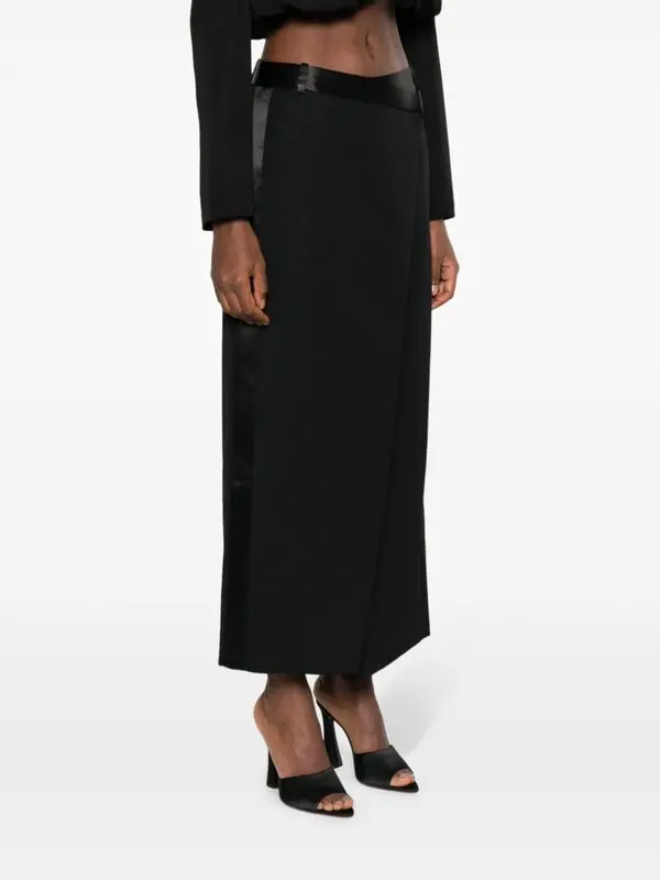Simkhai Satin-belt Wrap Midi Skirt