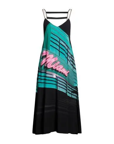 Palm Angels Multicolor Midi Dress - Black