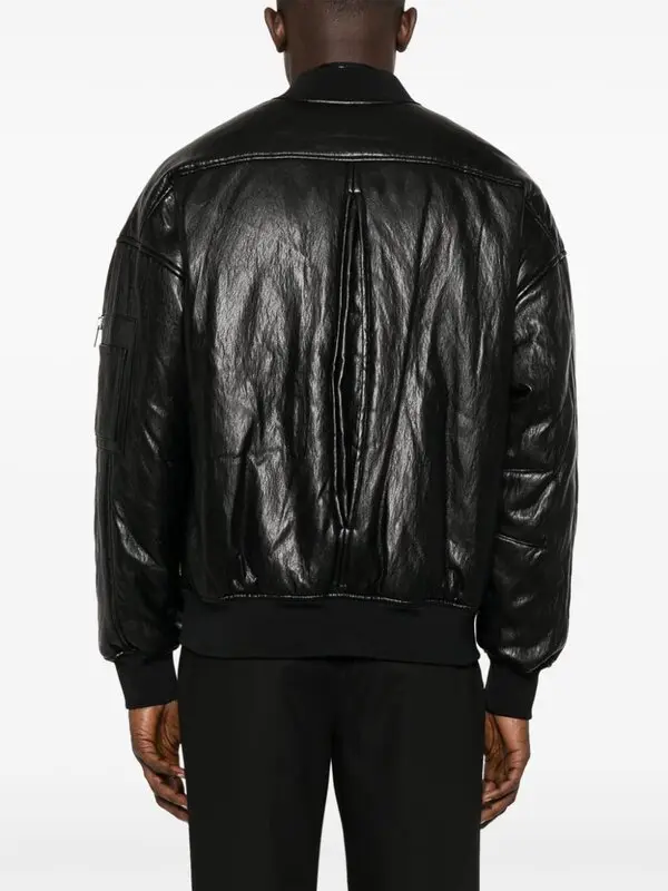 Patrizia Pepe Coated Oversized Bomber Jacket