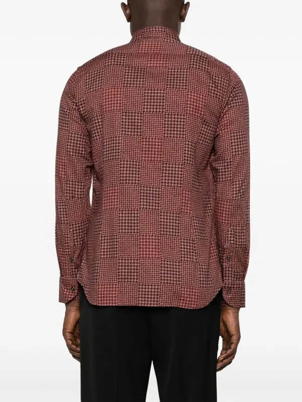 TINTORIA MATTEI 954 Dogtooth-print Cotton Shirt