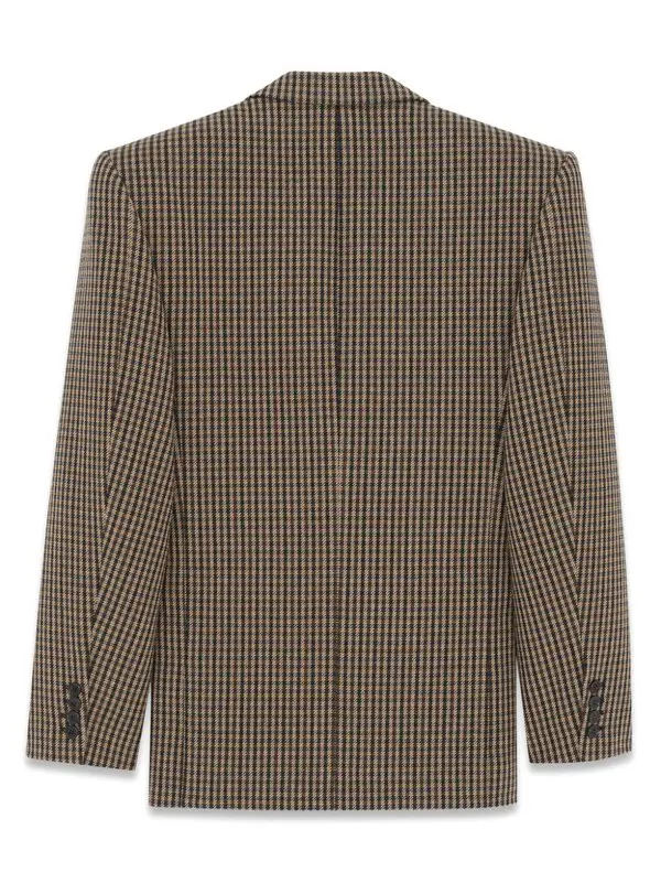 Saint Laurent Checked Wool-blend Blazer