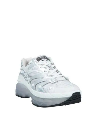 Valentino Garavani Sneakers In Leather And Technical Fabric - White