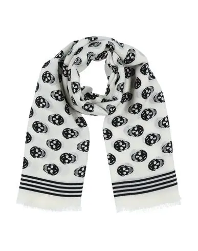 Alexander McQueen Scarf Wool - White