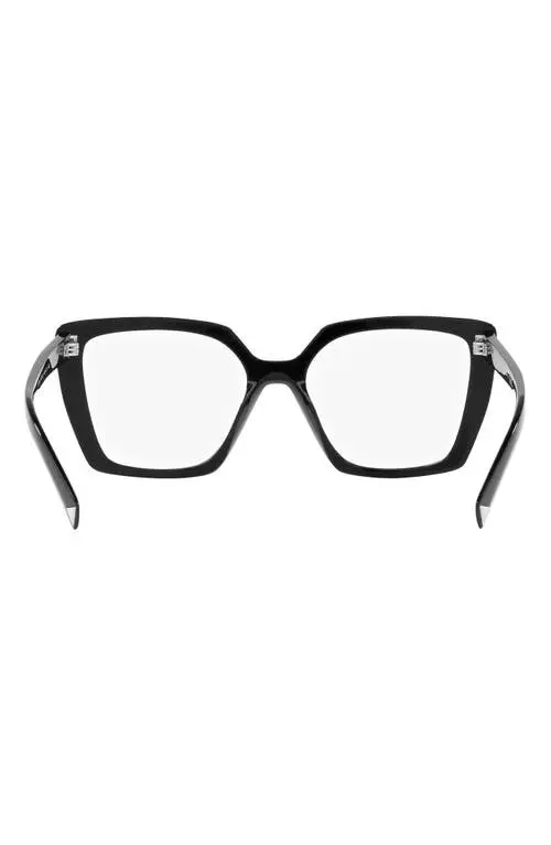 Prada 53mm Square Eyeglasses - Black