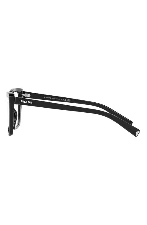 Prada 53mm Square Eyeglasses - Black