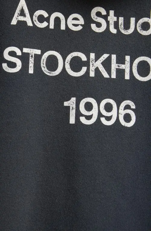 Acne Studios Oversized Distressed Graphic Hoodie