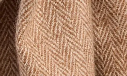 Vince Herringbone Cashmere Fringe Scarf - Walnut