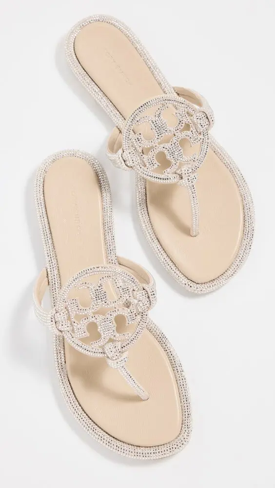 Tory Burch Miller Knotted Pave Sandals