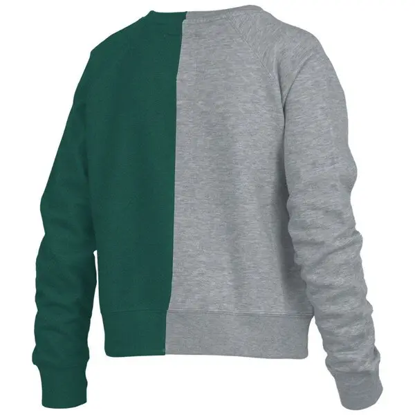 PRESSBOX Michigan State Spartans Half And Half Raglan Pullover Sweatshirt