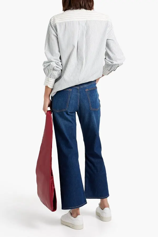 Rag & Bone Maya Cropped High-rise Flared Jeans