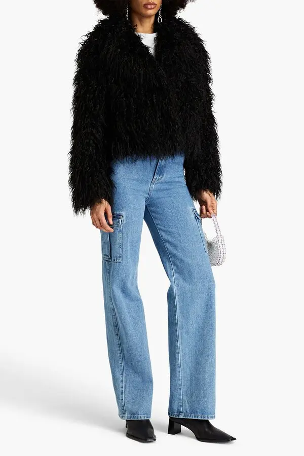 STAND STUDIO Janet Faux Fur Jacket
