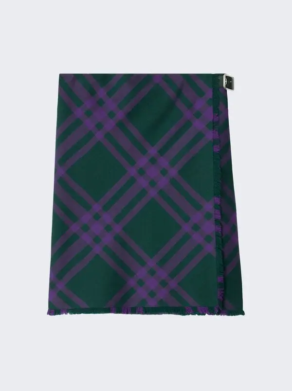 Burberry Checked Wool Kilt - Royal